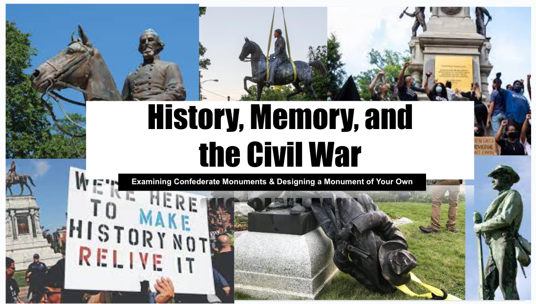 Confederate Monument Project! Simulation & Art Project! – History For ...