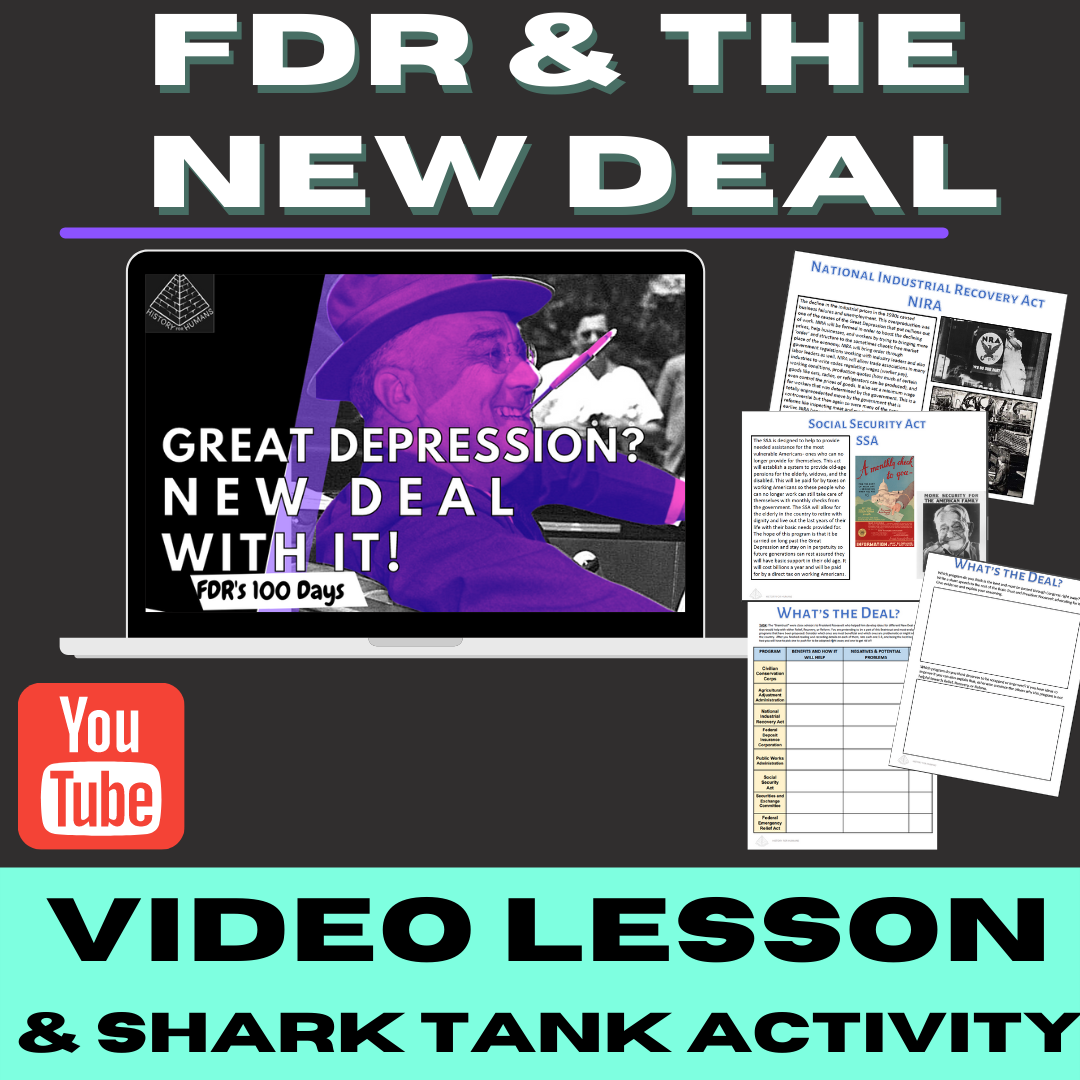 🇺🇸 ️📚 President Roosevelt and the New Deal Lesson & Video – History For ...