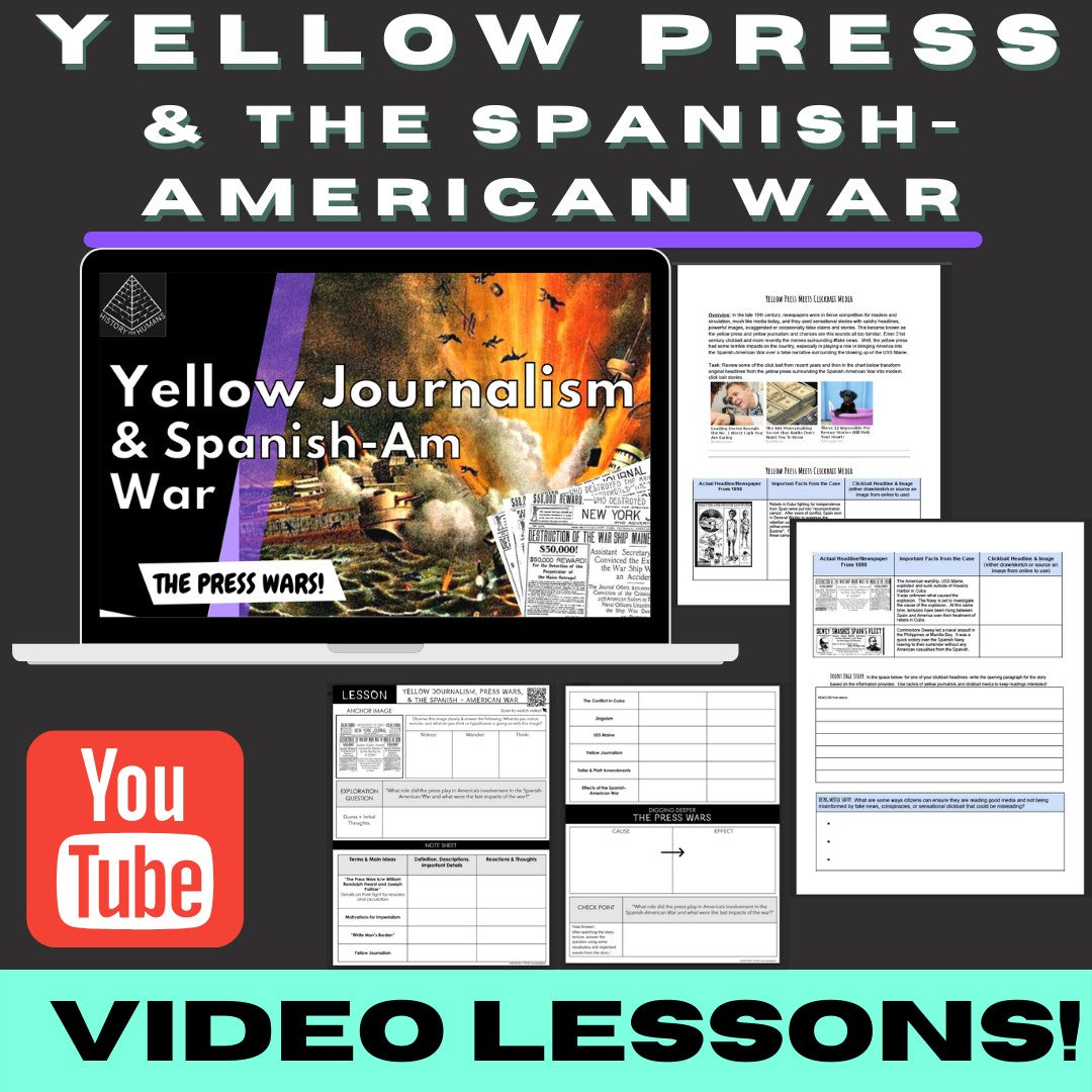 🇺🇸 ️📚 Yellow Journalism and the Spanish-American War Lesson Plan ...