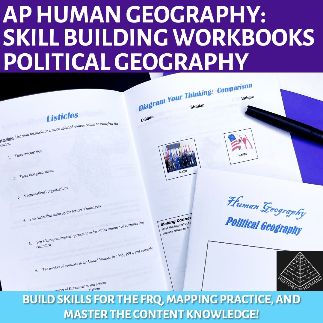 AP Human Geography Workbook Unit 4: Political Geography – History For ...