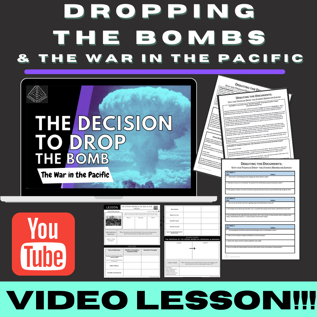 📚 ️ Dropping the Atomic Bombs & the War in the Pacific Lesson Plan ...