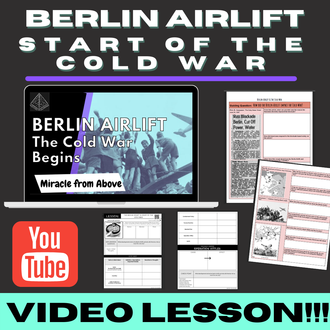 🇺🇸 ️📚 The Berlin Airlift & Start of the Cold War Lesson & Video ...