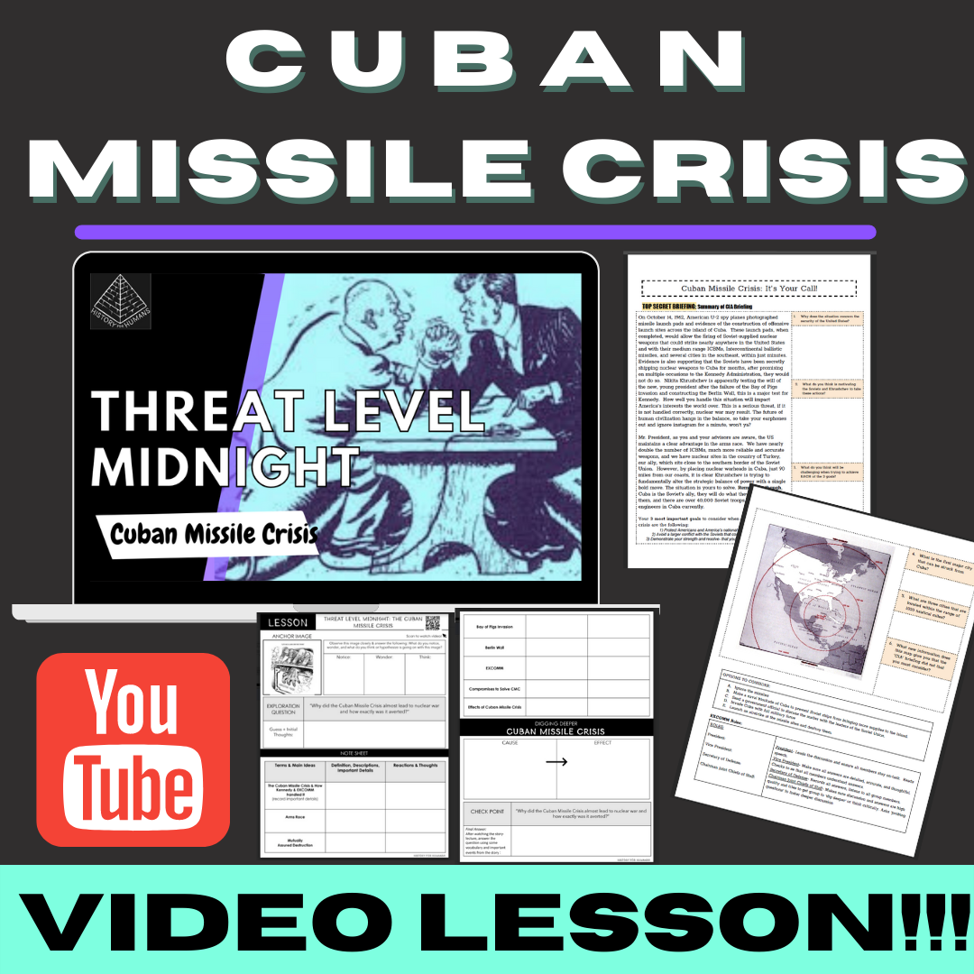 🇺🇸 ️📚 JFK and The Cuban Missile Crisis Lesson & Video – History For Humans