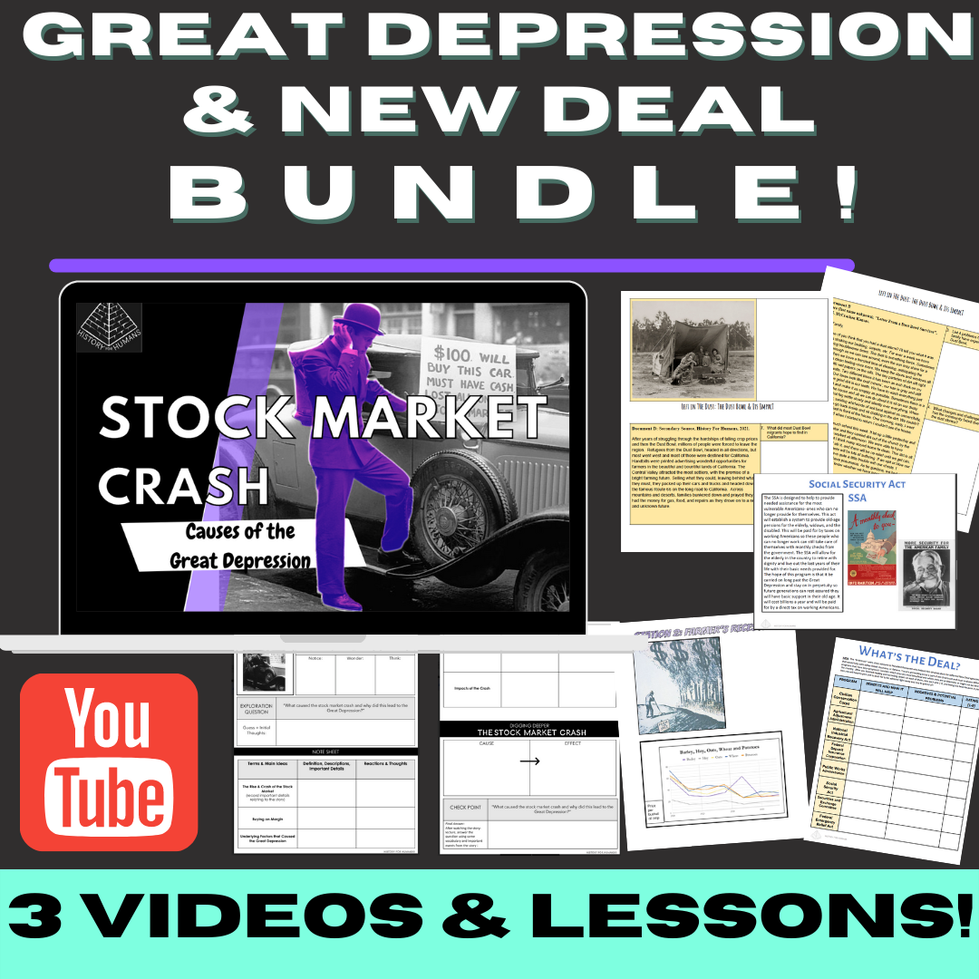 🇺🇸 ️📚 Great Depression & New Deal Videos & Lesson Plans – History For ...