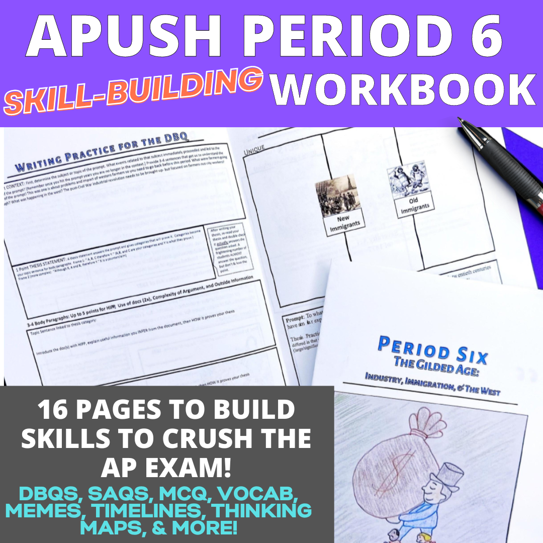 🇺🇸 📚 AP US History Period 6 Study Guide & Workbook – History For Humans