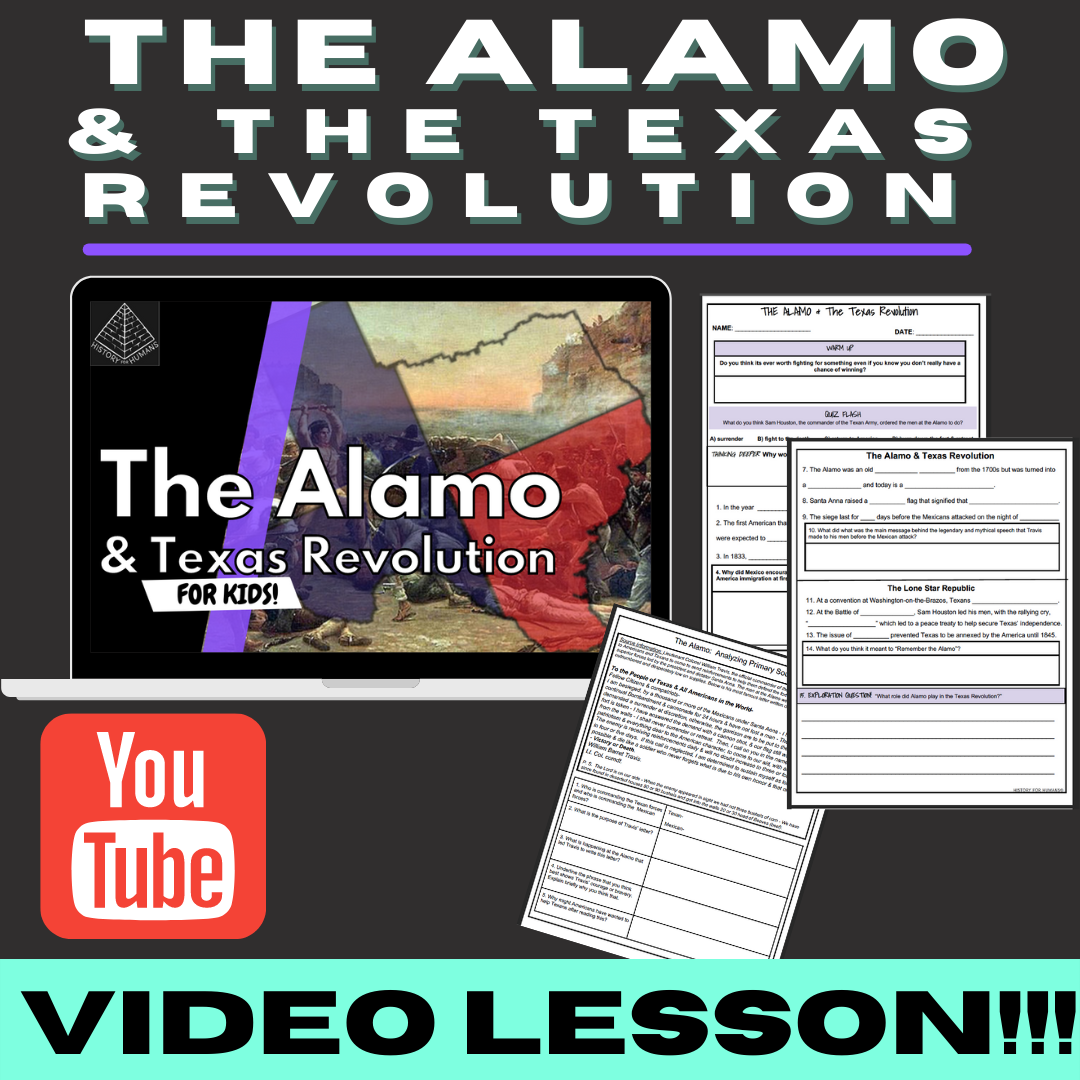 ️📚 The Battle of the Alamo and Texas Independence Video Lesson ...
