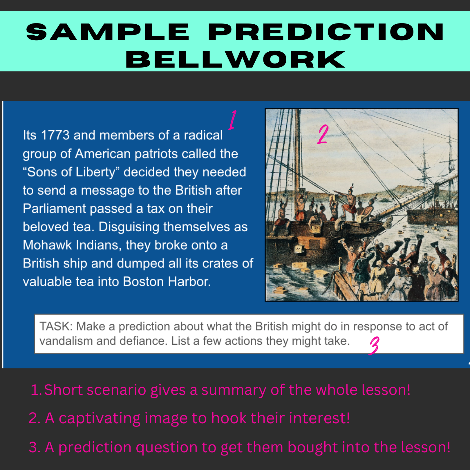American Revolution Bellwork - Predictions – History For Humans