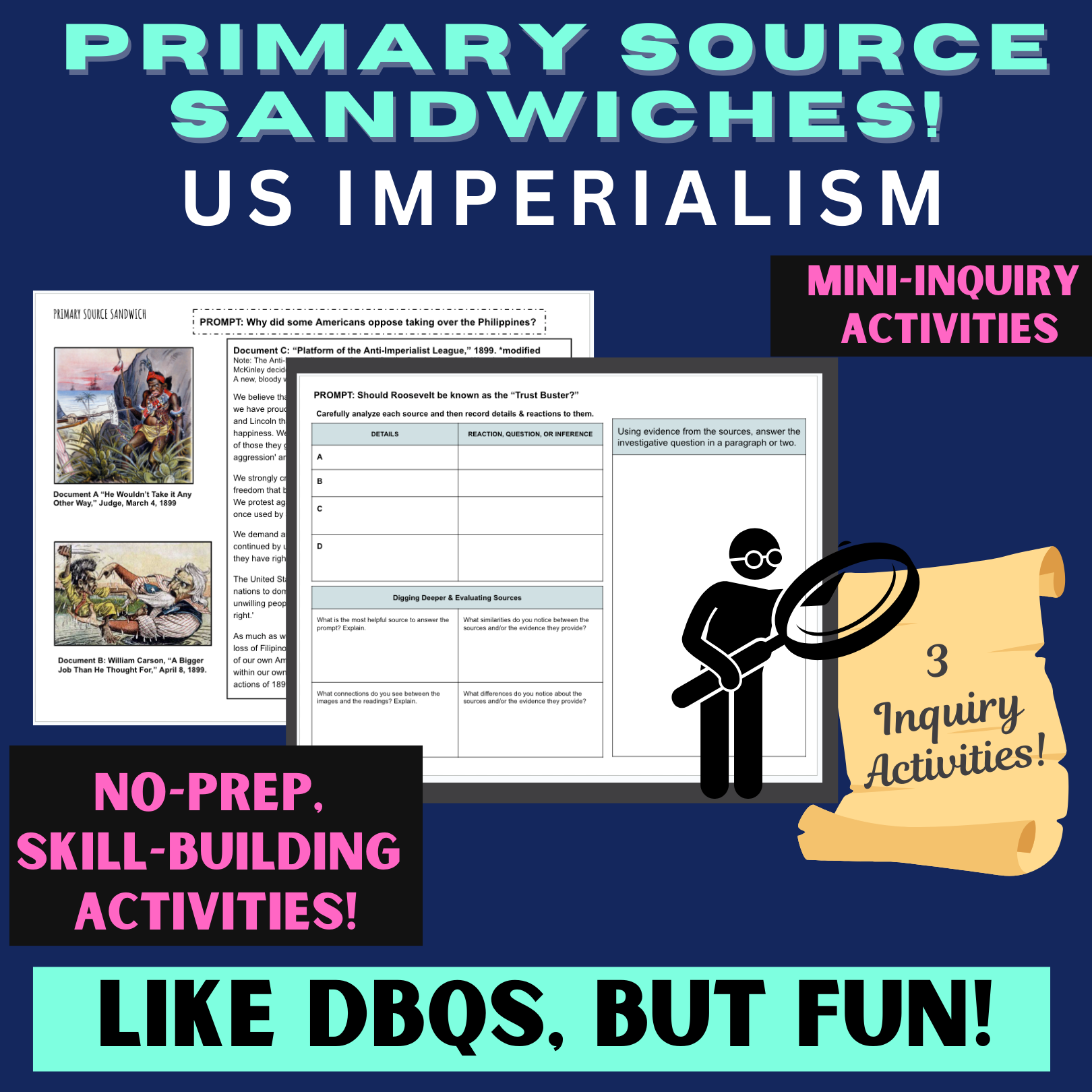US Imperialism Mini Inquiry Activities | Like DBQs but fun! – History ...