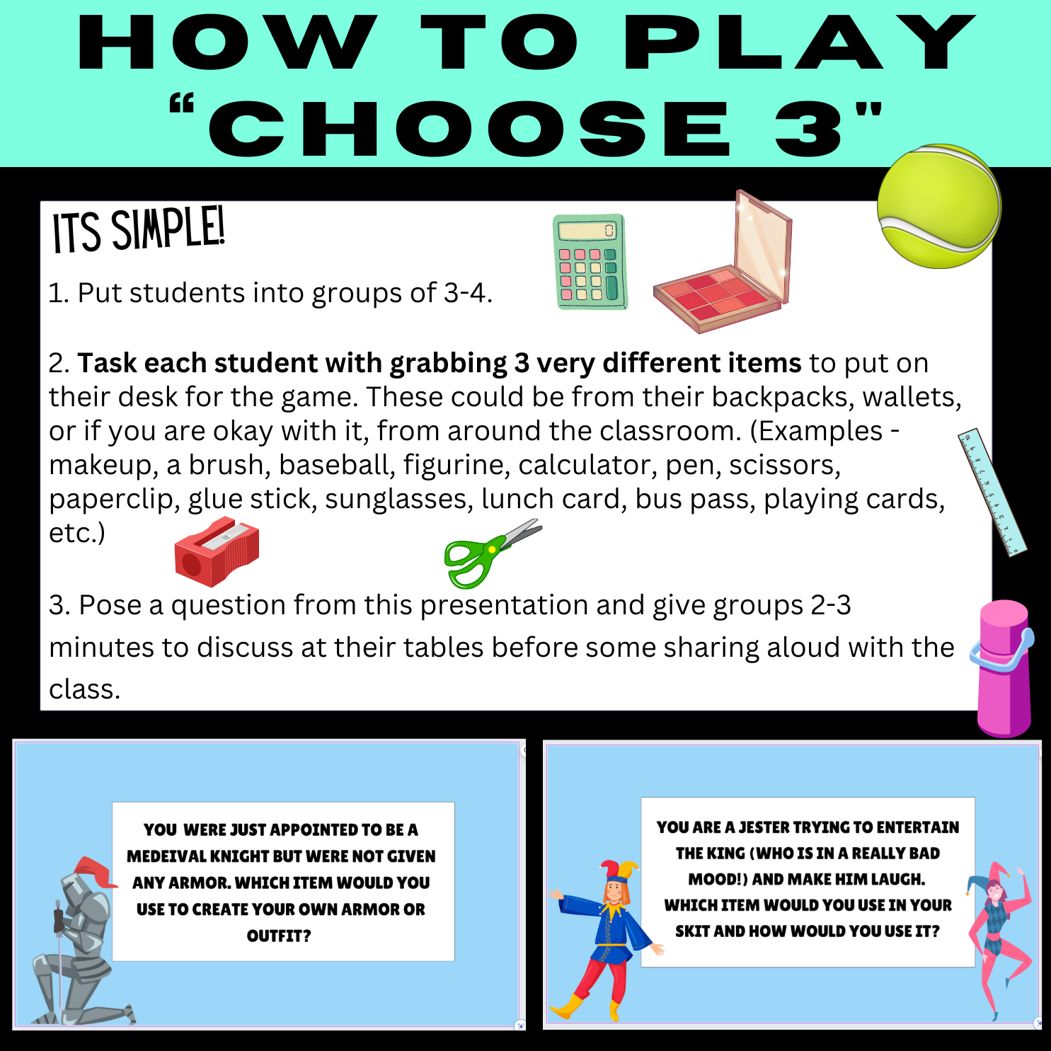 History-Themed "Choose 3" Ice-Breaker Activity – History For Humans