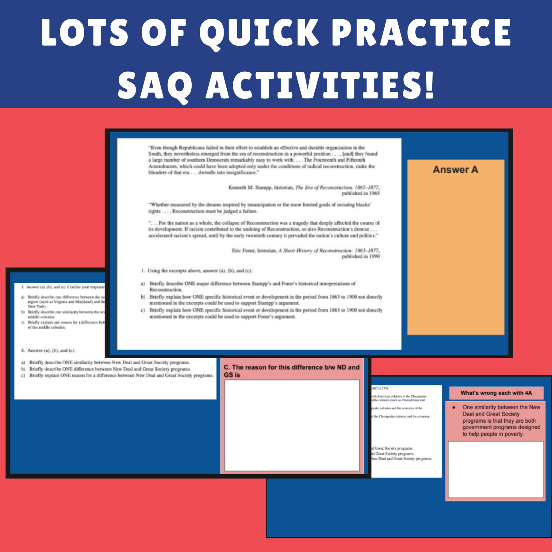 APUSH SAQ Bootcamp! – History For Humans