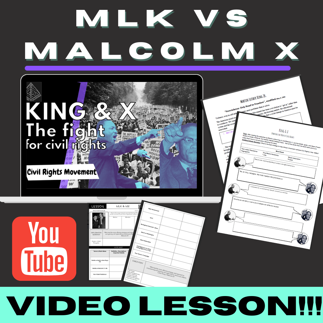 Martin Luther King vs Malcolm X on Civil Rights Lesson & Video ...