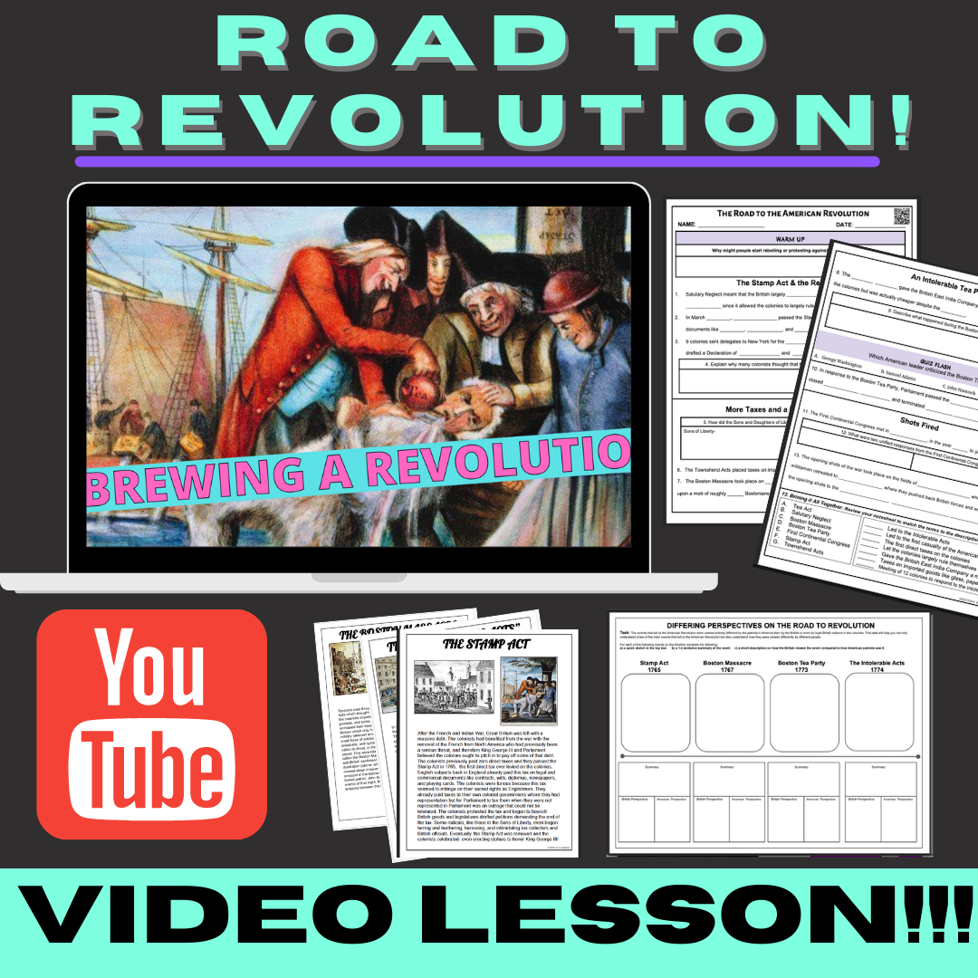 🇺🇸 The Road to the American Revolution Lesson & Video! – History For Humans